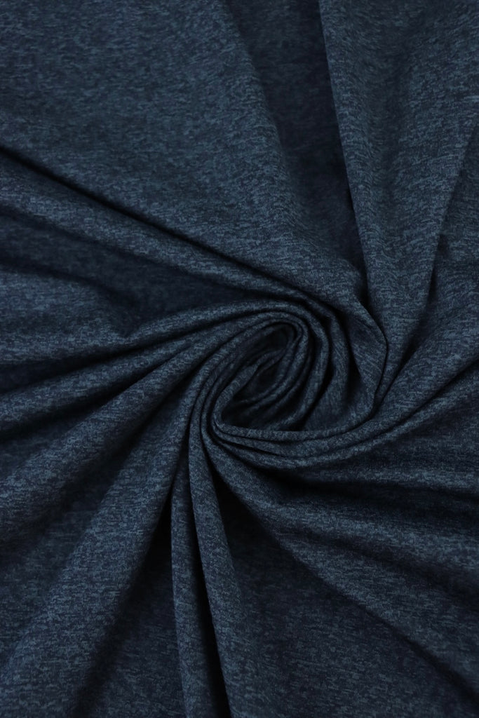Midnight Blue Athletic Brushed Poly Jersey 125GSM | Surge Fabric Shop