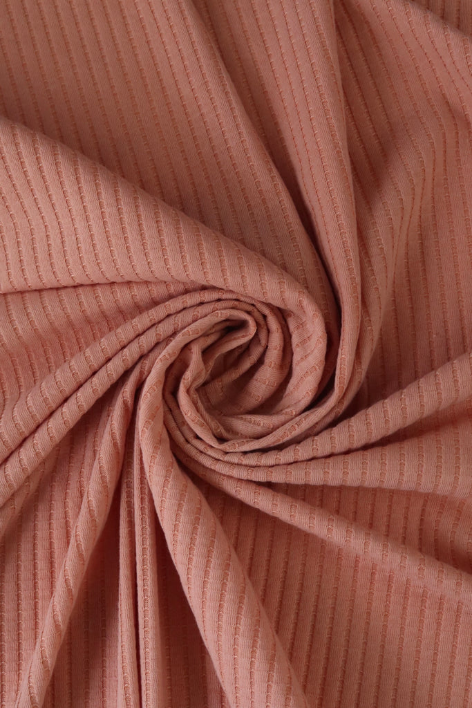 Dusky Peach Nepal Rib Knit | Surge Fabric Shop