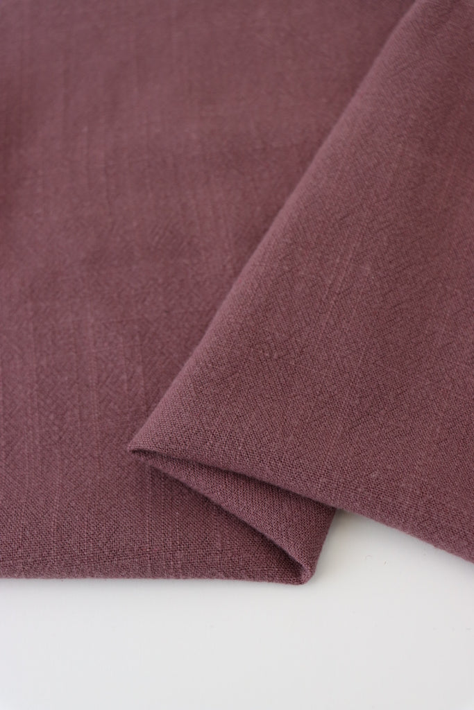 Plum Dandy Luxor Heavy Linen Slub | Surge Fabric Shop