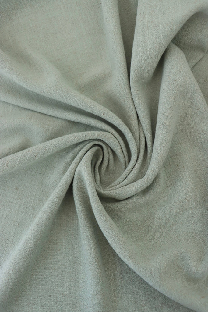 Misty Green Luxor Heavy Linen Slub | Surge Fabric Shop