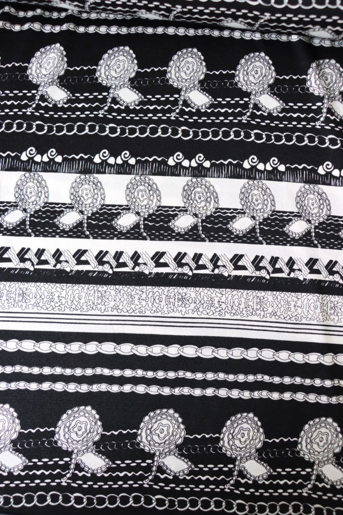 Black & Ivory Chanin Stripe 100% Silk Jersey | Surge Fabric Shop