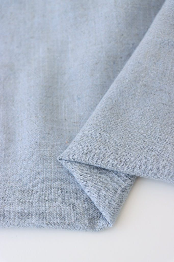 Lake Placid Blue Luxor Heavy Linen Slub | Surge Fabric Shop