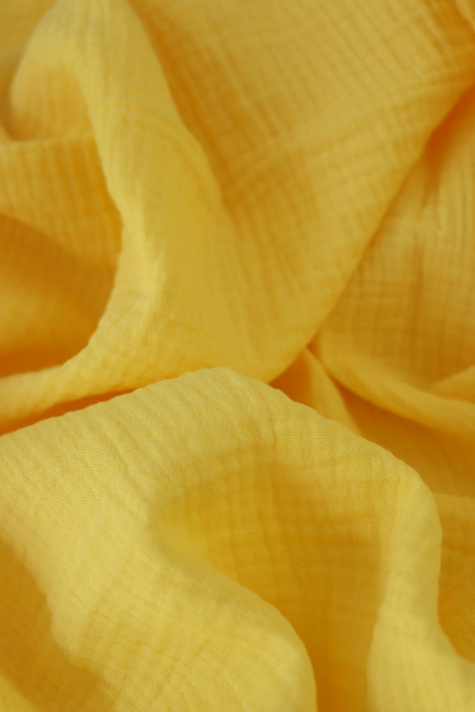 Yellow Cotton Double Gauze | Surge Fabric Shop