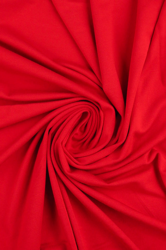 True Red Heavy Bamboo Spandex | Designer Deadstock | Surge Fabric Shop