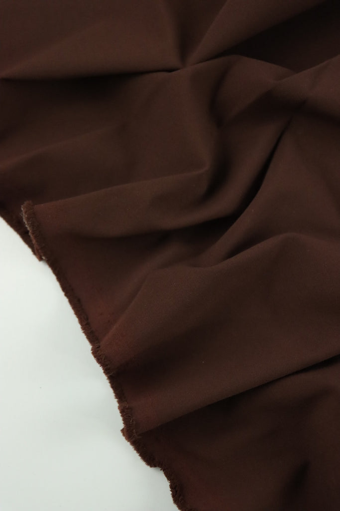 Brown Nylon Spandex Stretch Twill | Designer Deadstock | Surge Fabric Shop