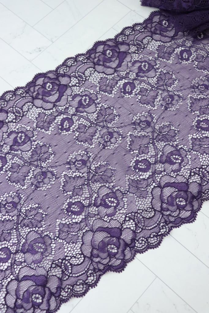 Fig 9" Wide Stretch Lace | Surge Fabric Shop