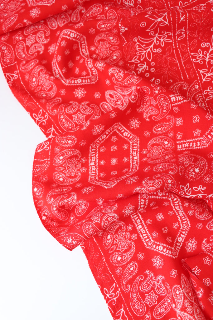 Red Bandana Rayon Challis | Surge Fabric Shop