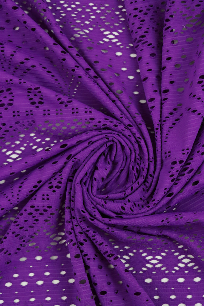 Turnip Nylon Spandex Lace Stripe | Designer Deadstock | Surge Fabric Shop