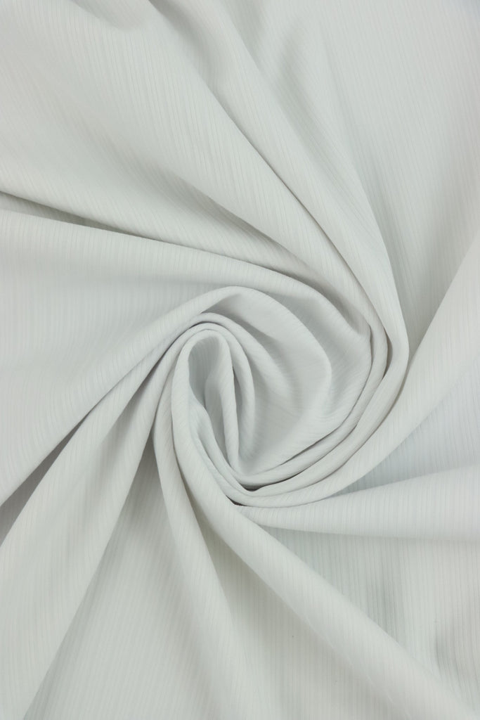 White Nylon Spandex Rib | Designer Deadstock | Surge Fabric Shop