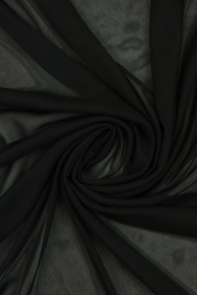 Black Power Mesh | Designer Deadstock | Surge Fabric Shop