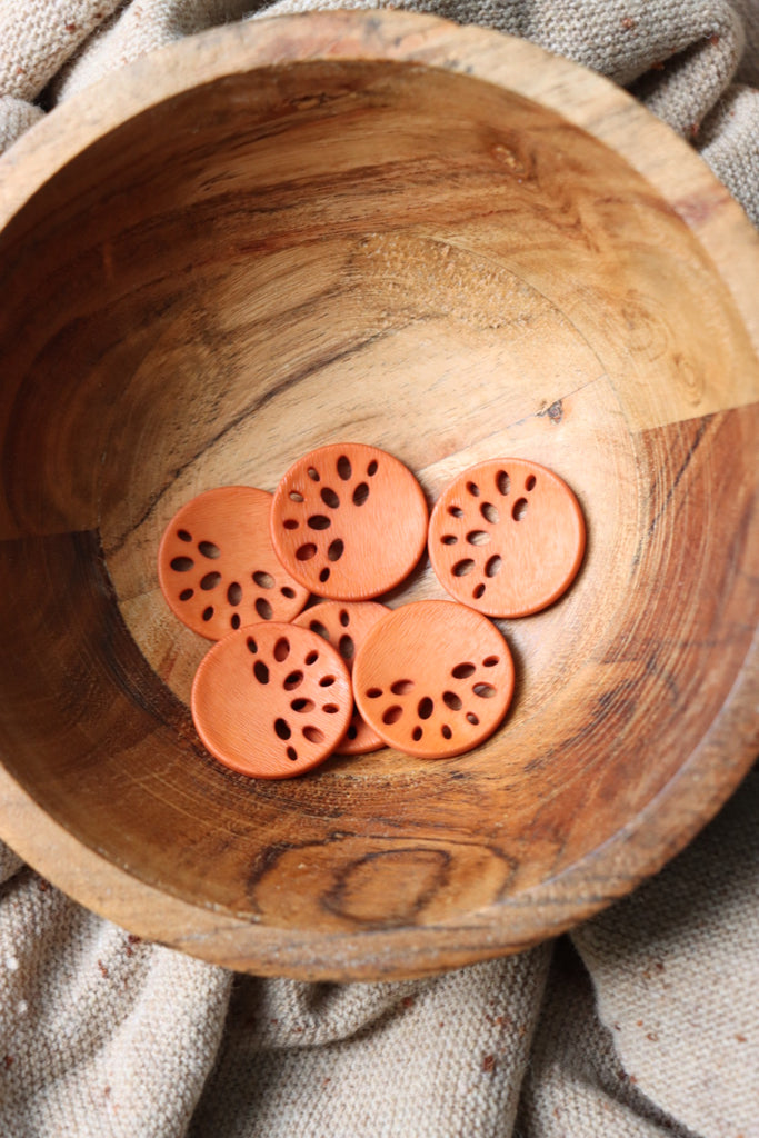 Burnt Orange 1 1/8" (28MM) Buttons | By The Button | Surge Fabric Shop