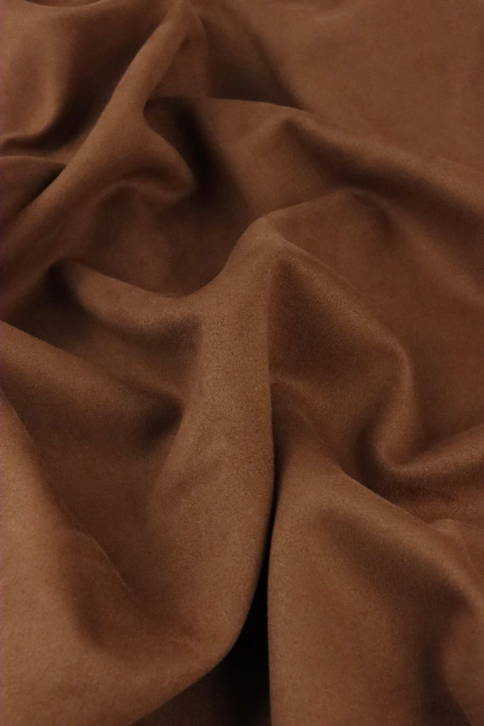 Abbey Brown Suede Scuba | Surge Fabric Shop