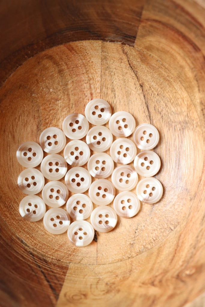 Marbled Beige 7/16" (11MM) Buttons | By The Button | Surge Fabric Shop