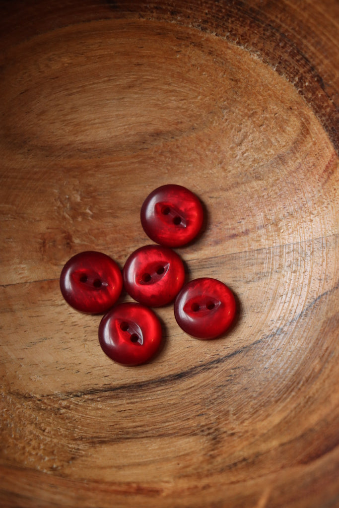Dark Red 1/2" (13MM) Fisheye Buttons | By The Button | Surge Fabric Shop