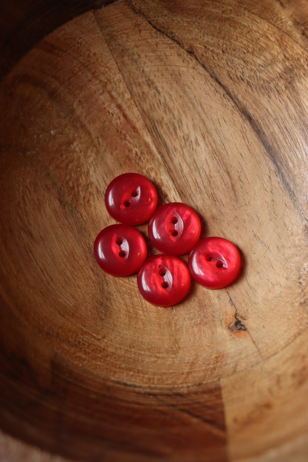Poppy Red 1/2" (13MM) Fisheye Buttons | By The Button | Surge Fabric Shop