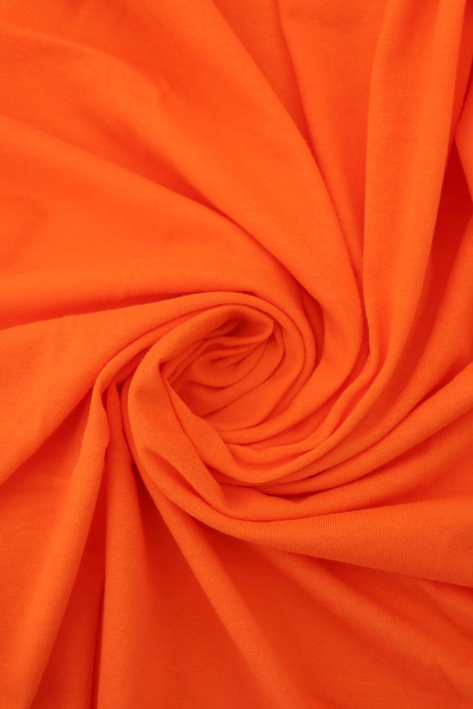 Orange Lightweight Cotton Spandex Jersey | Surge Fabric Shop