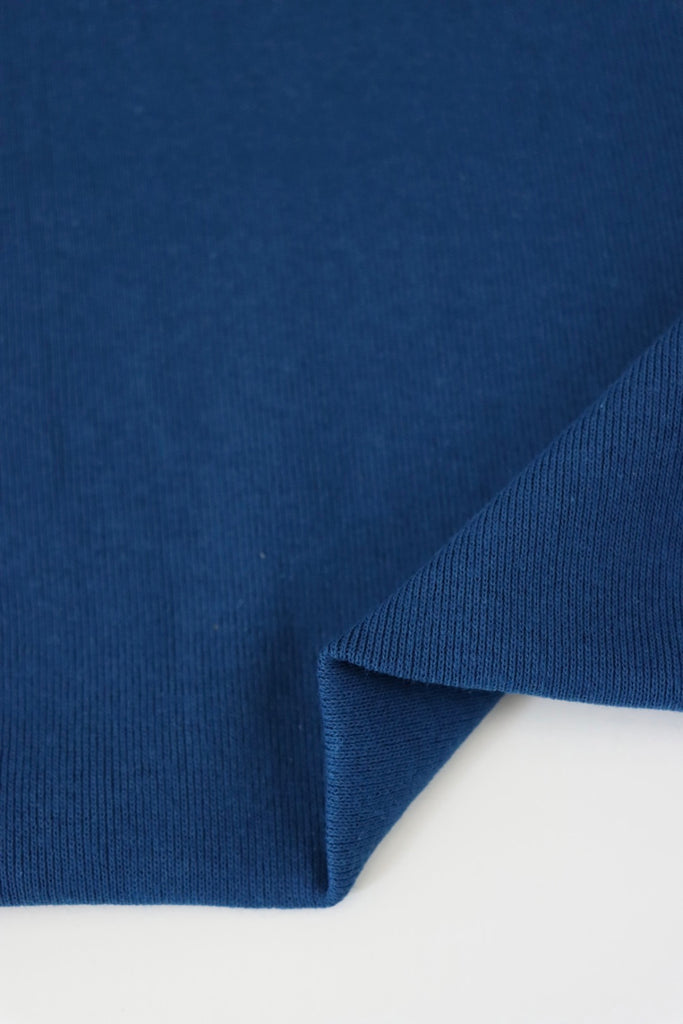 Admiral Blue 100% Cotton 1x1 Heavy Rib Knit | Surge Fabric Shop