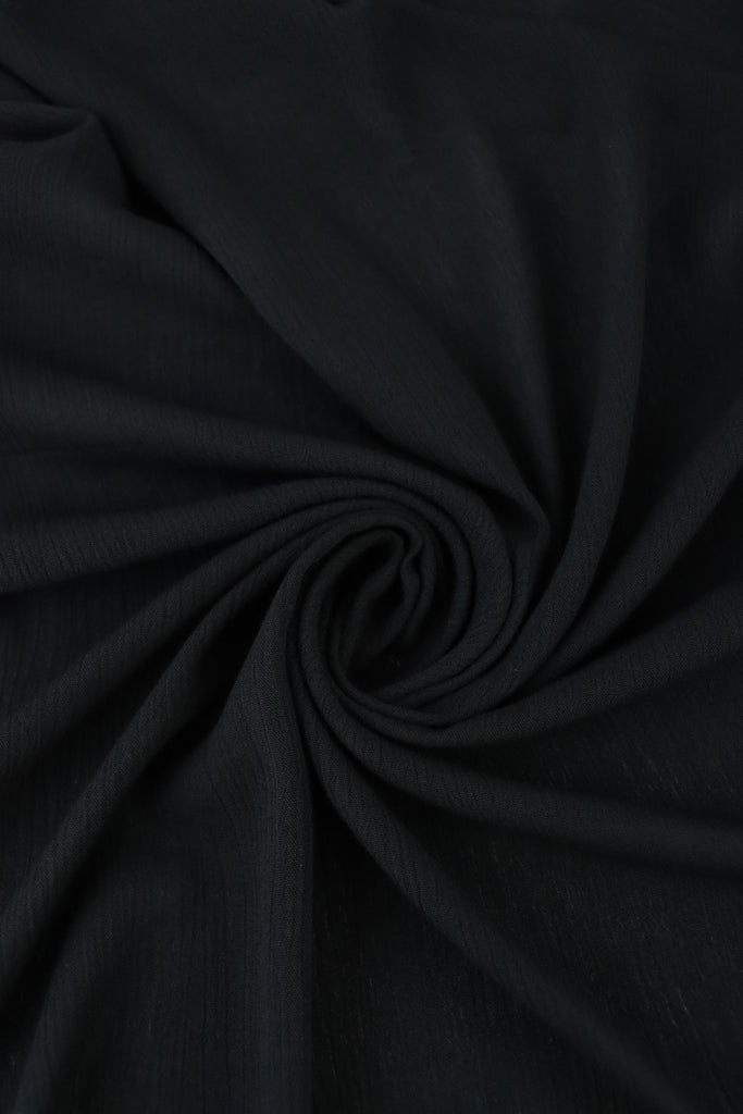 Black Rayon Crinkle | Surge Fabric Shop