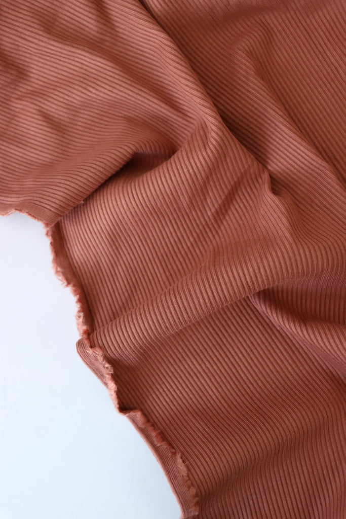 Moroccan Sunset Rayon Spandex Heavy 4x2 Rib Knit | Surge Fabric Shop