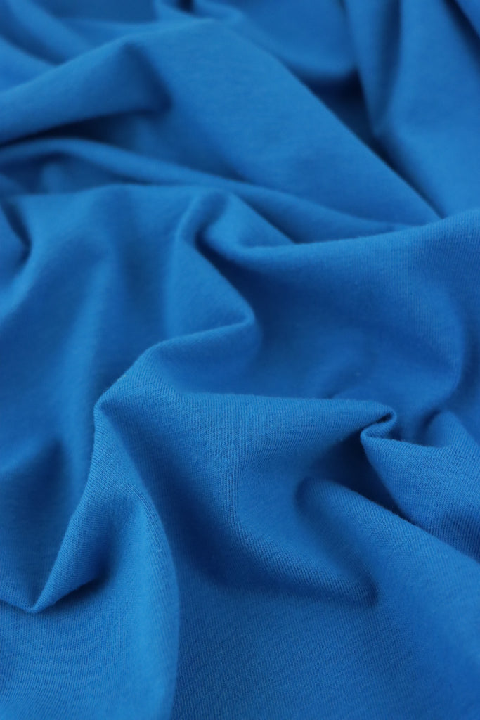 Cerulean Blue Lightweight Cotton Spandex Jersey | Surge Fabric Shop