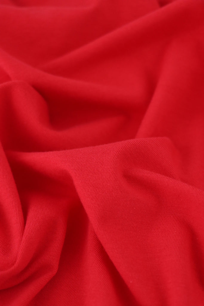 Firecracker Red Lightweight Cotton Spandex Jersey | Surge Fabric Shop