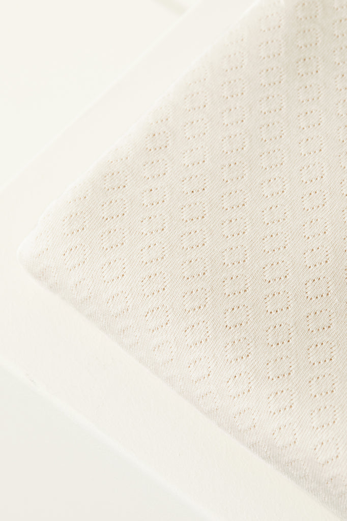 Creamy White Organic Gem Pointelle Knit | Mind The Maker | By The Half ...