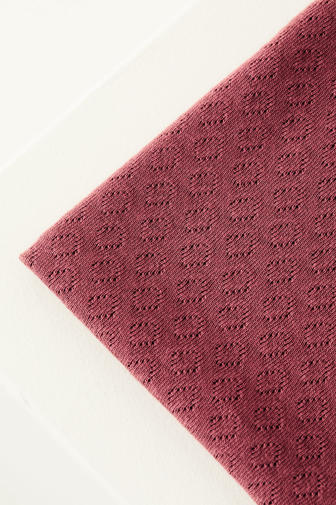 Rosewood Organic Gem Pointelle Knit | Mind The Maker | By The Half Yar ...