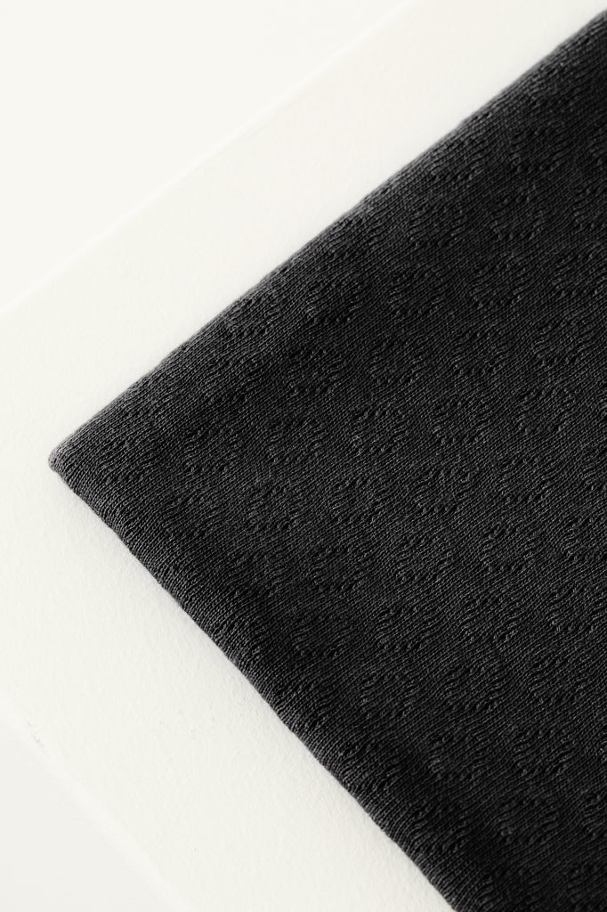 Black Organic Gem Pointelle Knit | Mind The Maker | By The Half Yard ...