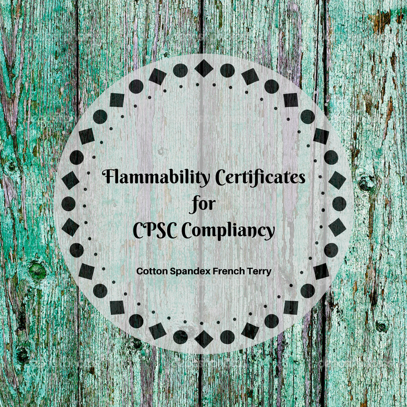 Flammability Certificates for Cotton Spandex French Terry | Surge ...