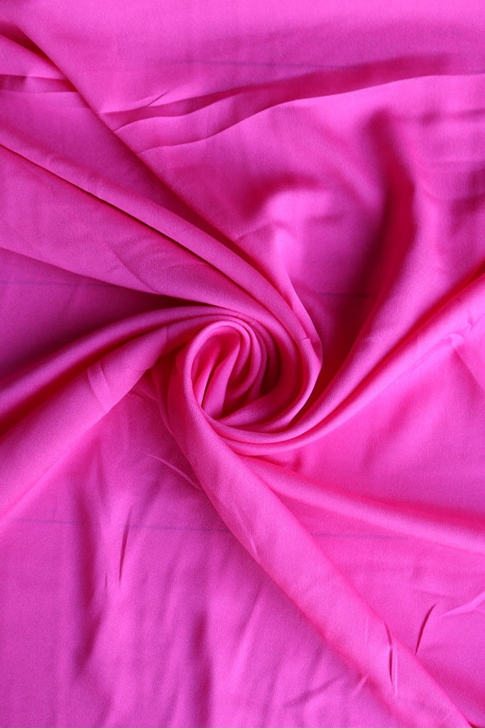 Barbie Pink Crepe De Chine | Surge Fabric Shop