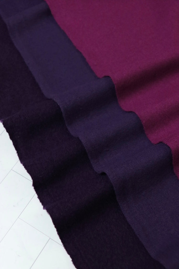 Eggplant Moscow Brushed Wool Knit | By The Half Yard | Surge Fabric Shop
