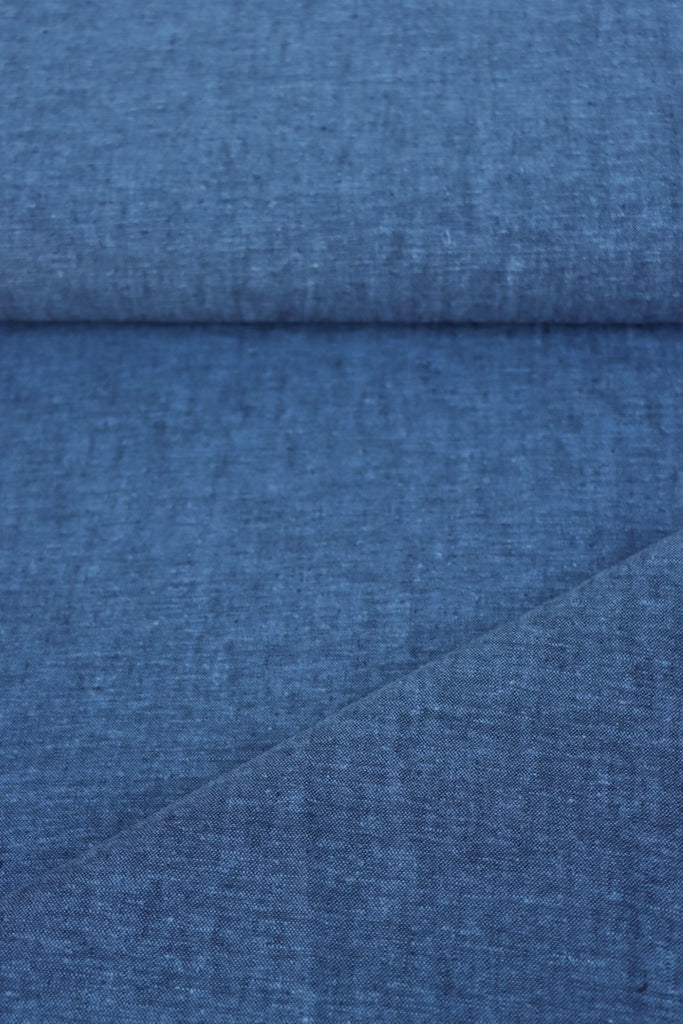2YD 22IN REMNANT; Indigo | Hemptex Chambray | Robert Kaufman | Surge ...