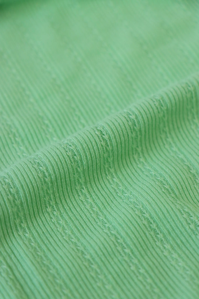 Spring Green Bahia Rib Knit | Surge Fabric Shop