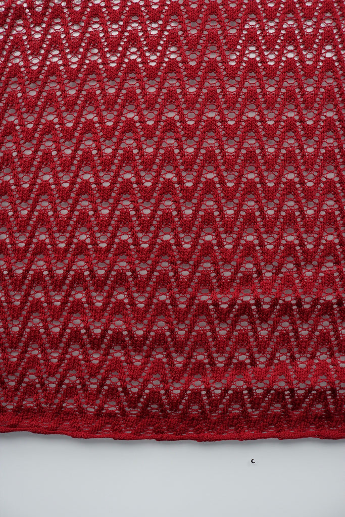 Dark Red Crochet Lace | Surge Fabric Shop