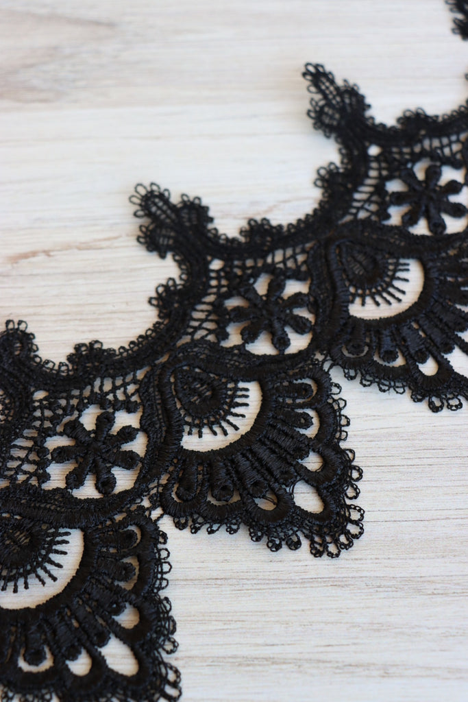 Black 5" Wide Venice Lace | Surge Fabric Shop