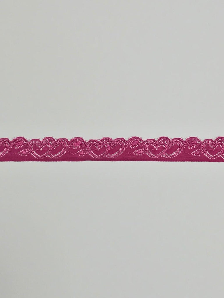 Magenta 1" Wide Stretch Lace | Surge Fabric Shop